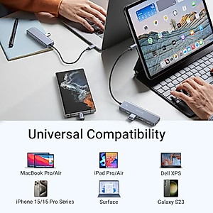 UGREEN USB C Hub 4 Ports, USB C to USB Hub with 4 USB 3.0, Powered USB C Splitter for Laptop, MacBook Pro, iMac, iPad Pro, Chromebook, Dell XPS, iPhone 15/15 Pro, Galaxy S23, and More, 0.5FT