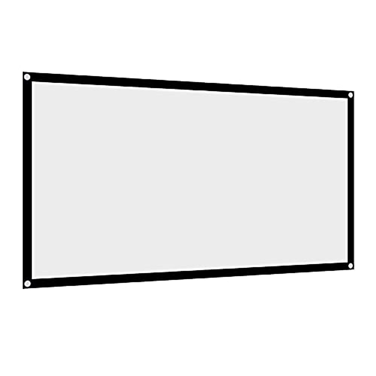 72Inch Video Projection Screen, 72in 16:9 HD Anti Crease Portable Foldable White Projector Screen 4:3 No Crease Movie Projection Screen for Outdoor Indoor Home Theater