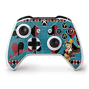 Skinit Decal Gaming Skin compatible with Xbox One S Controller - Officially Licensed Warner Bros Harley Quinn Design