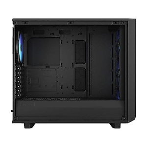 Fractal Design Meshify 2 Lite RGB Black ATX Flexible Light Tinted Tempered Glass Window Mid Tower Computer Case