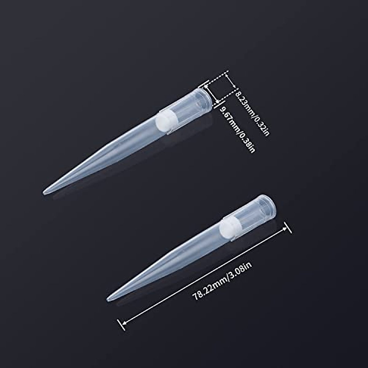 FOUR E'S SCIENTIFIC 960pcs Universal Filter Pipette Tips 1mL 1000uL Filtering Pipettor Tips Racked Non-pyrogenic DNAse/RNAse Free Autoclavable 10 Racks 96 Tips/Rack (960 Tips)