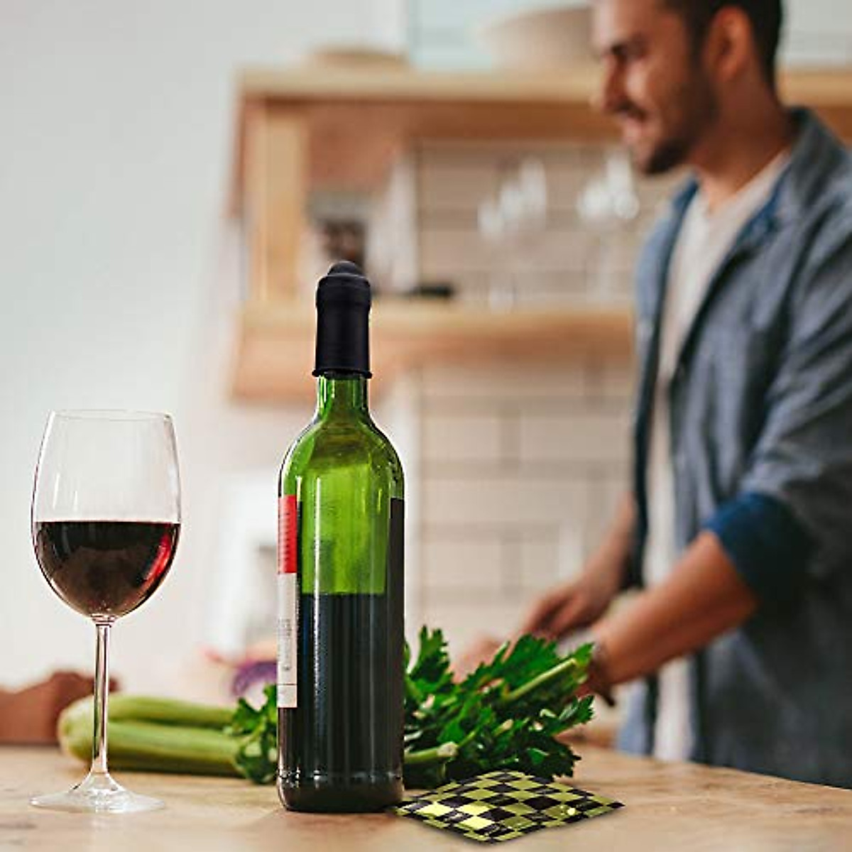 Wine and Beverage Bottle Stoppers, Fun Novelty Gag ideas for Adult Men and Women to the White Elephant Exchange (6 Pack)