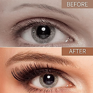 Eyebrow Tattoo 80 Pairs, 8 Sheets Eyebrow Tattoo Sticker Waterproof 4D Hair-Like Temporary Eyebrows Peel Off Brows Grooming Transfers Stickers Makeup for Women, Men, Girls - Gray/Black Eyebrows