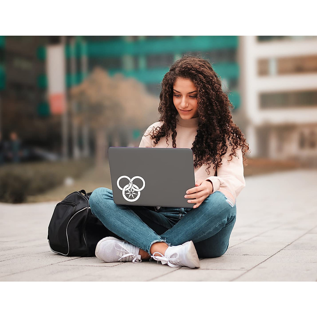 Wheel of Time Decal Vinyl Sticker Auto Car Truck Wall Laptop | White | 5.5" x 5"