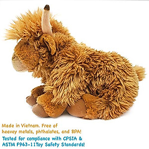 TigerHart Henley The Highland Cow - 11 Inch Stuffed Animal Plush (Classic Edition)