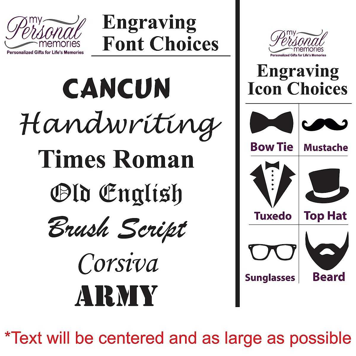 My Personal Memories Custom Engraved Wooden Beard and Mustache Comb - Personalized Grooming Wood Brush Gift with Dual Action Teeth for Men, Guys, and Him