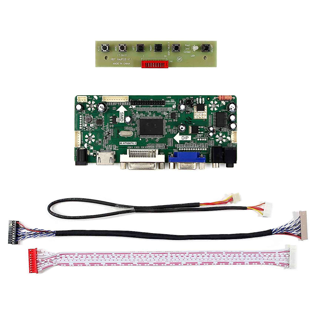 VSDISPLAY HD-MI DVI VGA Audio LCD Controller Board Work for 15.1 inch 1024X768 G150XGE-L04 G150XGE L04 LVDS 20 Pin Interface WLED Backlight LCD Screen