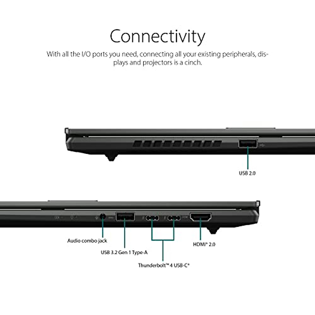 ASUS VivoBook S 16X Slim Laptop, 16" WUXGA (1920 x 1200) 16:10 Display, Intel Core i7-12700H CPU, 16GB RAM, 512GB SSD, Windows 11 Home, Midnight Black, S5602ZA-DB74