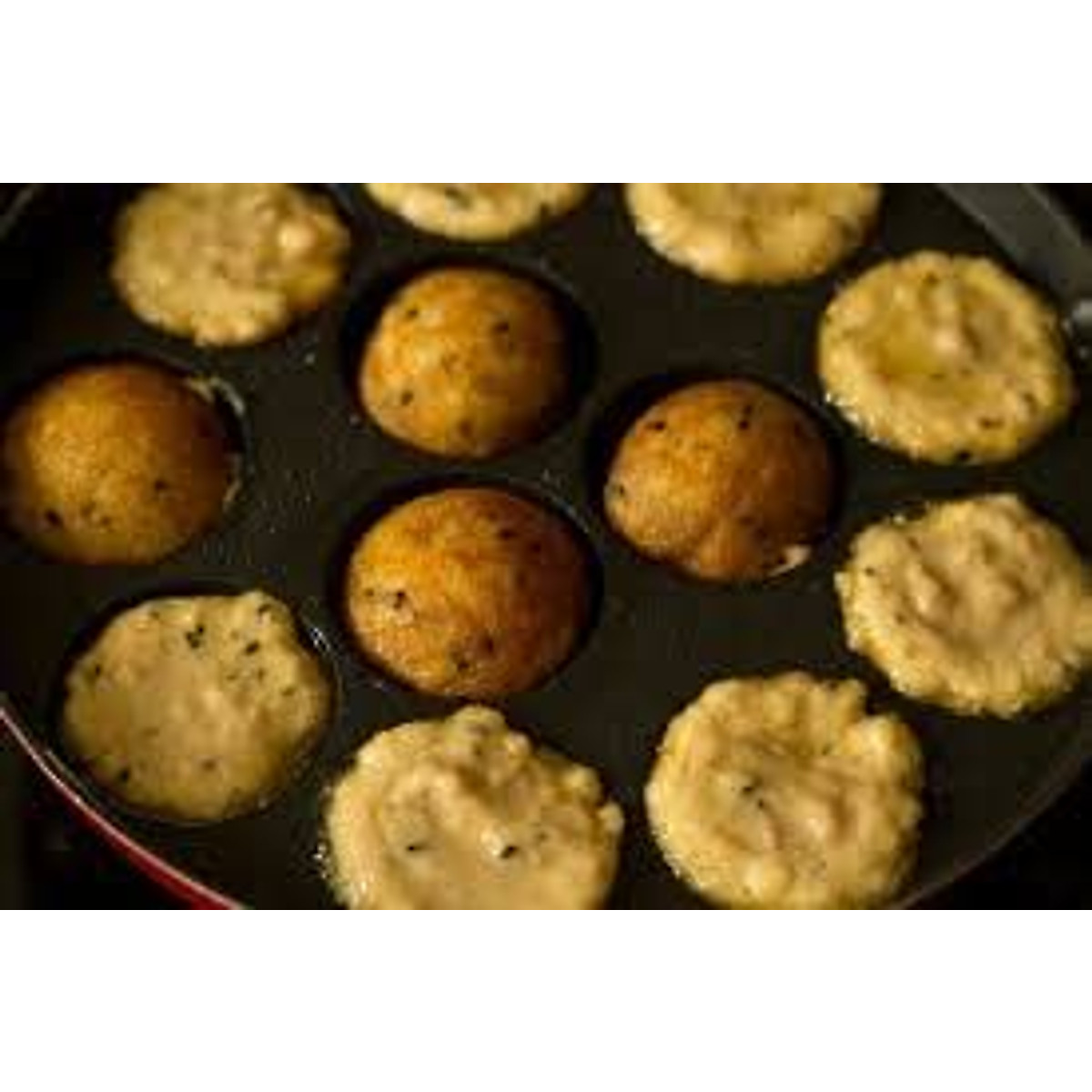 Appam Pan Nonstick Coating Appam Patra with Glass Lid Aluminum Appam Maker Appe Patra Paniyaram Pan Appa Chetty Paniyaram Pan Patra Size 9.5 Inch