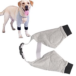 Dog Leg Joint Sleeve, Joint Warming Pet Recovery Sleeve Soft Padded Dog Elbow Protector for Small Medium Large Dogs (L)