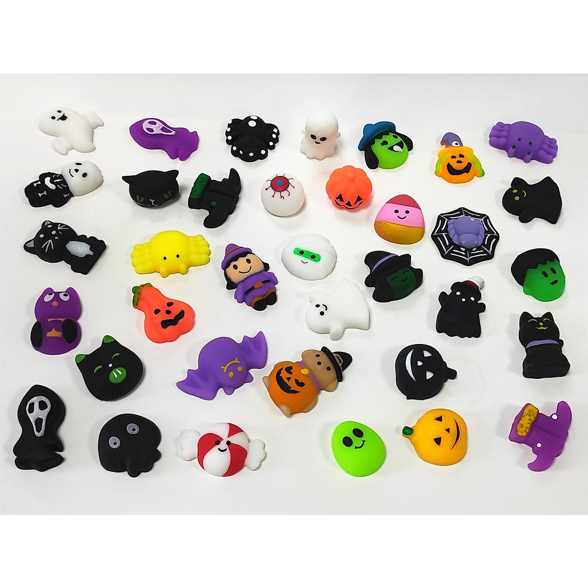 36 Pack Halloween Mochi Squishy,Halloween Party Favors,Classroom prizes,Goody Bag Stuffers