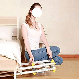 PENGJIE Folding Ladder Step Stool Ladder Stool 3 Step Folding Aluminum Heavy Duty Steel Portable Anti Slip Mat Tread Compact 150 Kg Capacity