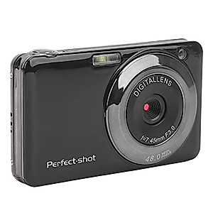 Kids Digital Camera, 8X Zoom 48MP Kids Camera with Storage Bag and Charging Cable, 2.7 Inch Compact Vlogging Camera for Children Beginners Black
