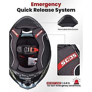 ILM Full Face Dual Visor Motorcycle Helmets with Rear Wing Pinlock Compatible Motorbike Street Bike Helmet DOT Men Women Model 861A (Matt Black, S)