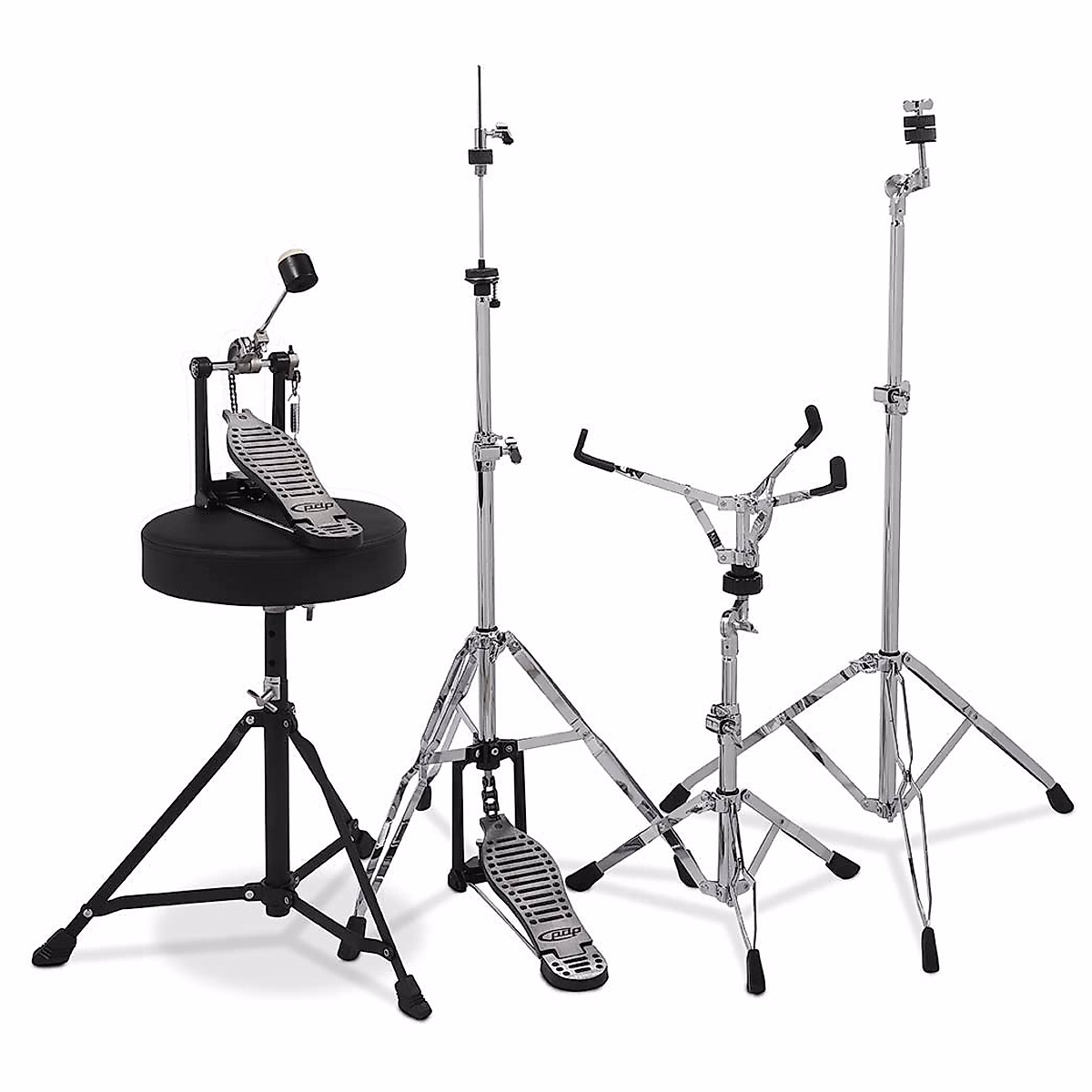 Pacific Drums Center Stage Complete Drumkit, 5 Drum Set, Ruby Red Sparkle, 7x10, 8x12, 14x16 Floor, 16x22 Kick, 5x14 Snare (PDCE2215KTRR)