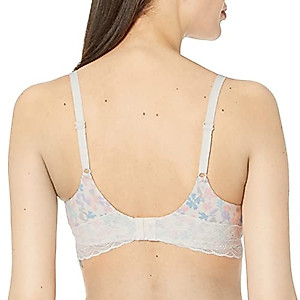 Warner's Womens Cloud 9 Super Soft Wireless Lightly Lined Comfort Ro5691a Full Coverage Bra, Ivory Mist Pastel Patels, 40C US