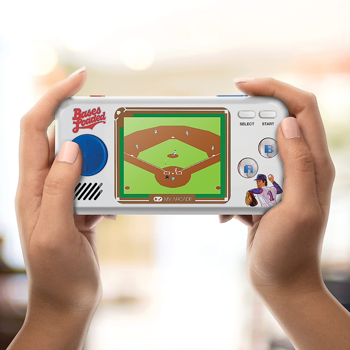 My Arcade Bases Loaded Pocket Player - Collectible Handheld Game Console with 7 Games (DGUNL-3278)