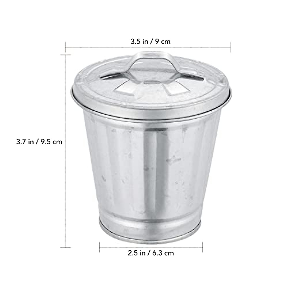 TOYANDONA Mini Trash Can with Lid- Stainless Steel Small Desktop Garbage Can, Tiny Trash Bin Office Wastebasket for Countertop Pen Pencil Cup Holder for Office Supplies