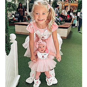 Toddler Baby Girl Romper Infant Girl Easter Sequins Tutu Dress Bunny Ear Jumpsuit Playsuit One Piece Outfit (Pink, 18-24M)