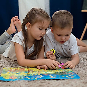 Foam Dice for Kids, Bulk Set of 48, 1.5 Inch Large Foam Dice Set in Assorted Colors, Great as Foam Dice for Classroom, Casino Party Decorations, and Colored Dice for Board Games