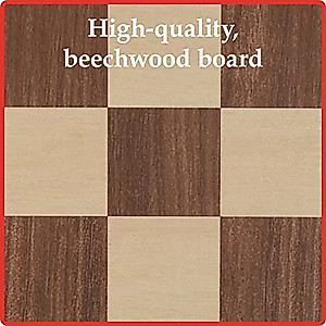 ROO GAMES Magnetic Travel Chess - Play Chess in Planes, Trains and Cars! - Magnetic Chess Board Set for Kids Beechwood Board - Ages 6+