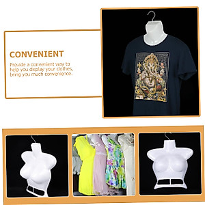 GARVALON 5pcs Mannequin Hanger Body Torso Dress Form Female Upper Display Woman Formal Tops Bathing Suits for Women Clothes Showing Rack Rack, 40x35cm (07O0801W2A)