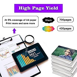 ARTITECH Replacements for Kodak 10XL 10B 10C Compatible Ink Cartridge (4 Black, 2 Color) Use for Kodak 5100 5300 5500 ESP3250 ESP5250 ESP3 ESP5 ESP7 ESP9 Hero 7.1, 9.1 Printers