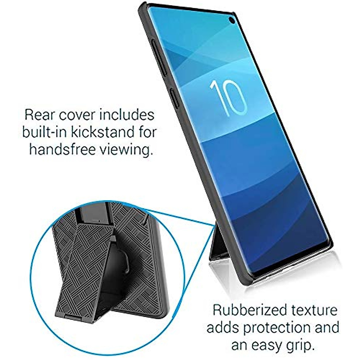 Aduro Cell Phone Holsters for Samsung Galaxy S10 Case Protector Includes Belt-Clip & Built-in Kickstand