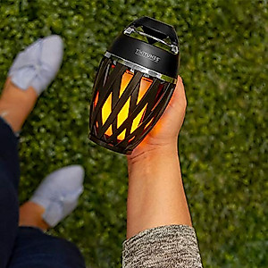 Limitless Innovations TikiTunes Portable Bluetooth 5.0 Indoor/Outdoor Wireless Speaker, LED Torch Atmospheric Lighting Effect, 5-Watt Audio USB Speaker, 2000 mAh Battery for iPhone/iPad/Android
