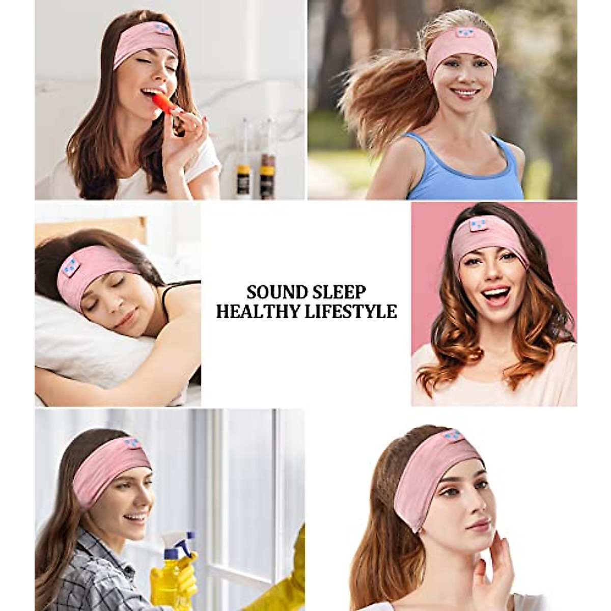 Perytong Bluetooth Headphones for Sleep, Sleep Headphones Headband Soft Sleep Earbuds Bluetooth Headband Headphones,Gifts for Women Sister Mothers Day Birthday Valentine's Day