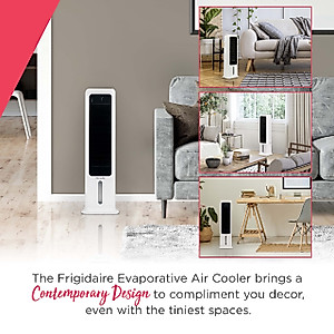 Newair Evaporative Cooler 412 CFM 215 sq. ft. Portable Freestanding Home Air Cooler 3 Fan Speeds Dual Direction Oscillation White Evap Cooler