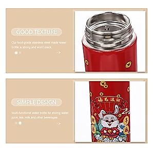 Veemoon Chinese New Year Gifts Vacuum Insulated Water Bottle Chinese Stainless Steel Insulated Cup Portable Metal Drink Cup 2023 Year Water Bottle for Coffe、Milk、Tea