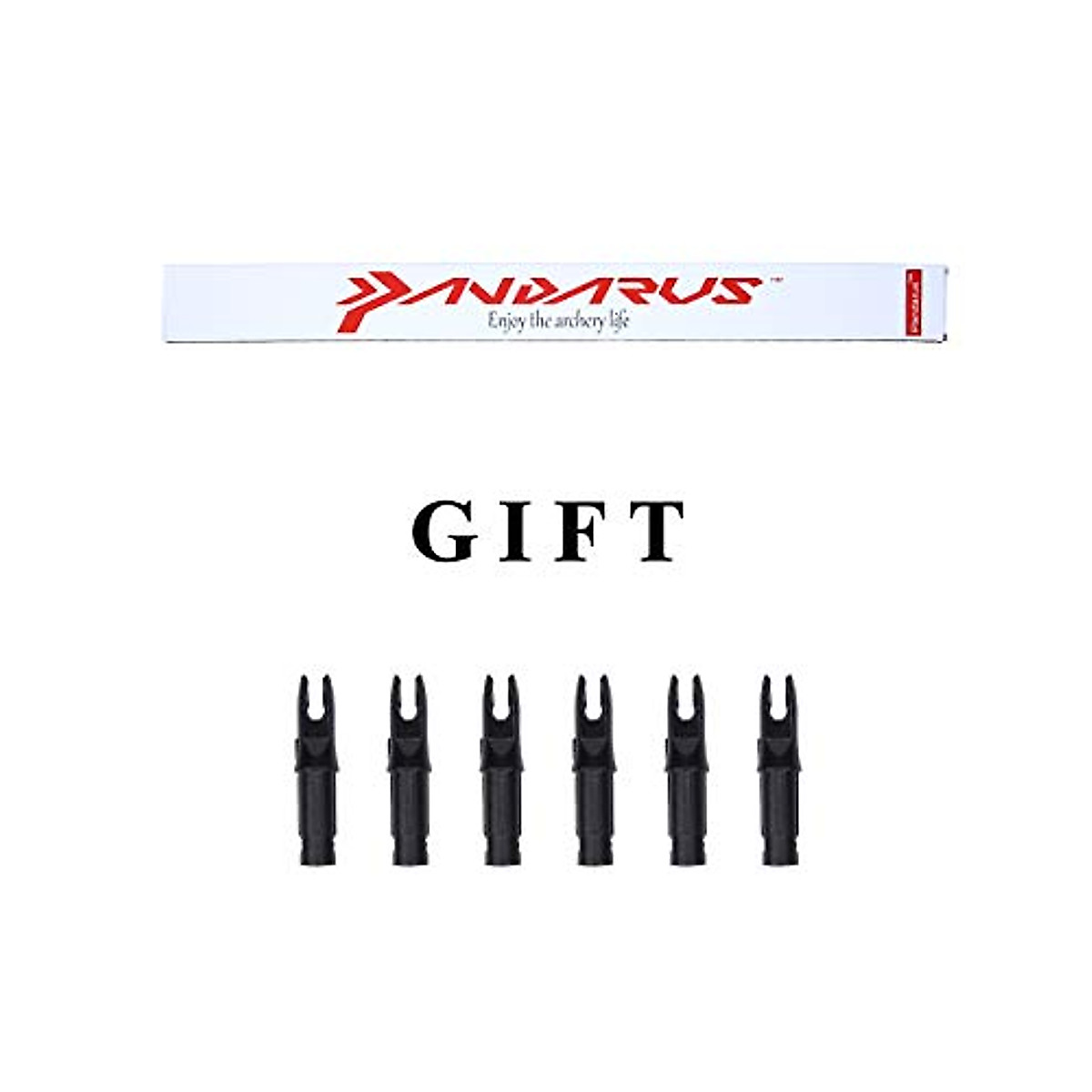 PANDARUS Archery 31-Inch Carbon Hunting Arrows, Turkey Feather Fletching with Replaceable Points, Targeting Practice Arrows Spine 500 for Recurve bow, Longbow, Traditional bow (Black flower)