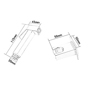 ZLOCYIVHE Toilet Bidet Sprayer Kit Bidet Attachment for Toilet Handheld Hand Shower for Toilet Set with Hose Brass No Drilling Cold Water Chrome Bidet Shower Sprayer Head