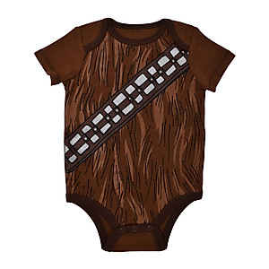 STAR WARS Baby Boys 5 Pack Bodysuits Darth Vader Chewbacca Storm Trooper 6-9 Months