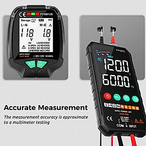 Homaisson Electrical Outlet Tester with GFCI, 3 Prong 120V AC Receptacle Tester & Socket Tester with LCD Voltage Display and Data Storage Function, 7 Common Wiring Problem Circuit Detection for Home