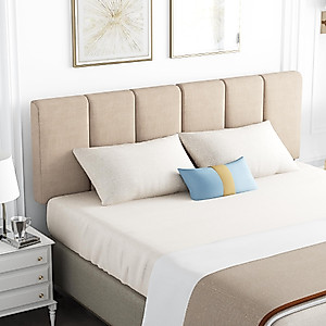 HAOBO Home Upholstered Headboards Foldable Queen/Full Linen Panels with Height Adjustments