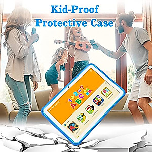 Kids Tablet 10 inch Android Toddler Tablet 3GB 64GB Tablet for Kids APP Preinstalled & Parent Control Kids Learning Education Tablet WiFi Camera,Netflix YouTube Hands-Free Watching(2023 Release),Blue