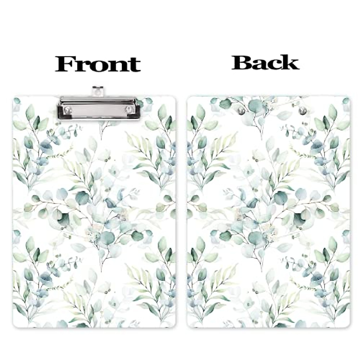 Hongri Cardboard Clipboard, Fashion Design Letter Size Wooden Clipboards, Cute Custom Pattern, A4 Standard Size 9" x 12.5", Office Supply, School Supply, Back to School, Leaf