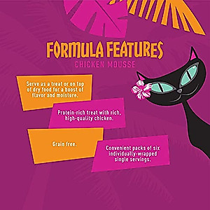 (12 Pack, 72 Stix) Tiki Pets Cat Stix Wet Treats Topper, Grain Free Lickable Smooth Blend with Chicken in Creamy Gravy with 10ct Pet Wipes