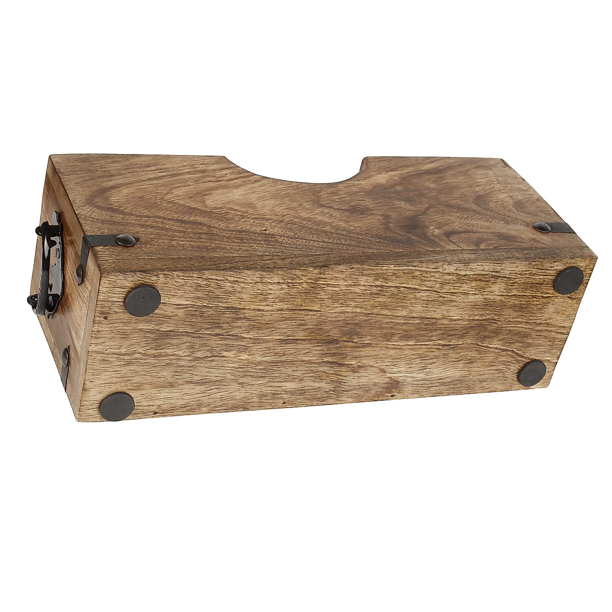 ARTISENIA Father's Day Gifts Antique Wooden Kitchen Utensil Holder With 3 Compartments Wood Utensil Organizer for Cutlery, Napkins, Cups Caddy Organizer | 11 X 3.5 X 4.5 Inch