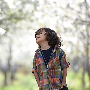 Kisangel Tooth Keepsake Necklace Tooth Fairy Box Baby Teeth Holder Necklace Kids Tooth Box Keepsake Deciduous Souvenir Box First Lost Teeth Hair Holder