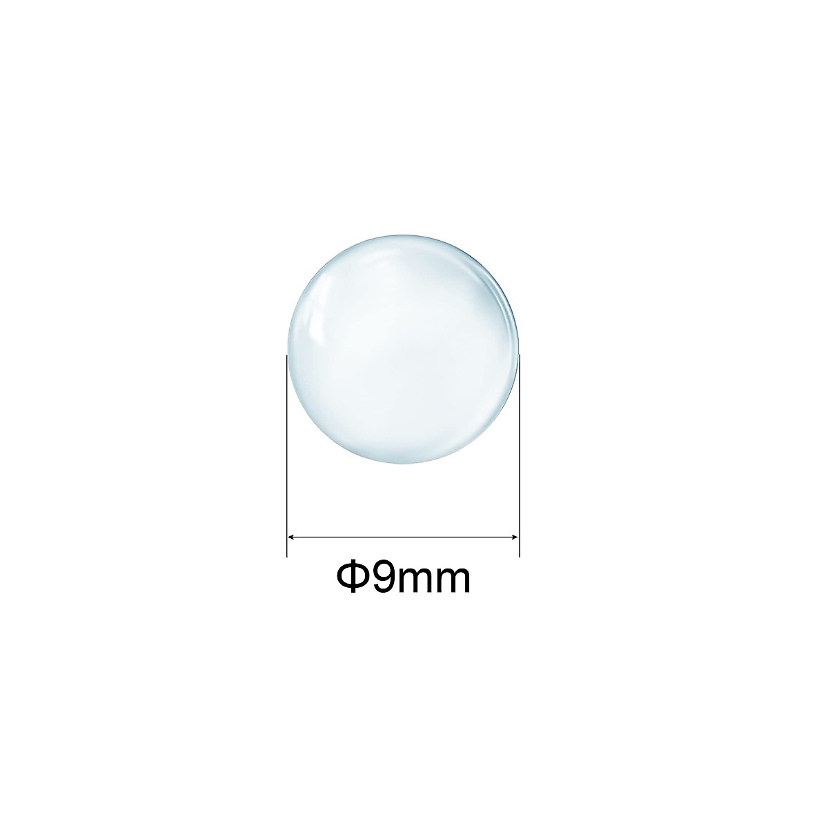 uxcell 9mm Solid Round Clear Glass Ball Boiling Stones Soda Lime Glass Beads 200pcs