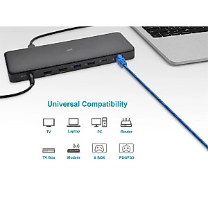 Monoprice Cat5e 6in Blue Patch Cable UTP 24AWG 350MHz Pure Bare Copper Snagless RJ45 Fullboot Series Ethernet Cable