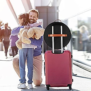 sikiwind Round Felt Storage Box, Large Size with Transparent Side Window Clothes Hats Toys Organizer Bucket Storage Bin Bag for Men Women Travel - Portable Dust Case