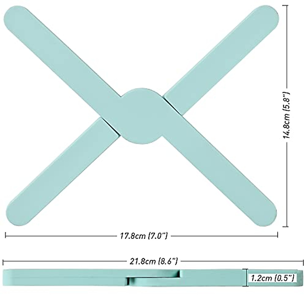 Newk Non-slip Foldable Silicone Trivets for Hot Dishes, 4 Pack Eco Expanding Silicone Pot Holder, Hot Pad, Collapsible Cross Design