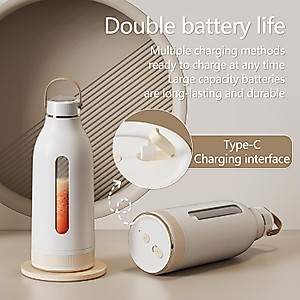 Estivation Portable Blender,80watt Personal Blender Shakes Smoothies.Durable Stainless Steel Blades Powerful Blending Performance 18 Oz Mini Blender USB Rechargeable Type-C Travel Picnic Office