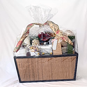 Yotelab Extra Large Cellophane Bags, 40x50 Inch Clear Cellophane Wrap for Gift Baskets, 10Pcs Jumbo Huge Clear Basket Bags