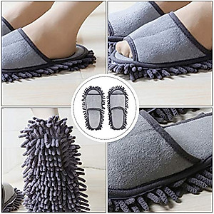 Holibanna 1 Pair Slippers Cleaning Slipper House Floor Cleaning Mop Anti-skid Footwear Mop Socks Mop Shoes for Floor Mops for Floor Cleaning Get Rid of Periods Lovers Indoor Cotton Soles