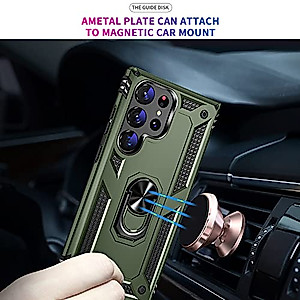 Korecase for Samsung Galaxy S9 Plus Case, Extreme Protection Military Armor Dual Layer Protective Ring Kickstand Olive Green